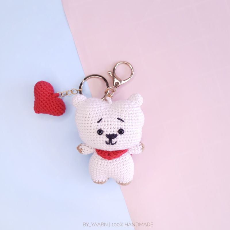 Jual BT21 Keychain Rajut Handmade - RJ (Kim Seokjin) | Amigurumi BTS ...