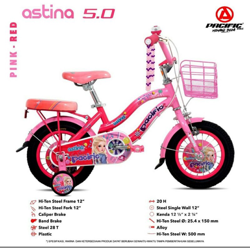 Jual Sepeda Mini Anak 12 inch Pacific Astina 5.0 | Shopee Indonesia