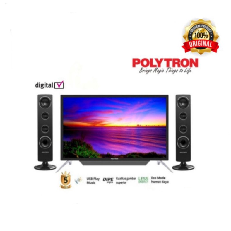 Jual LED TV POLYTRON PLD32TV1555+SPEAKER TOWER DIGITAL 32 INCH | Shopee ...