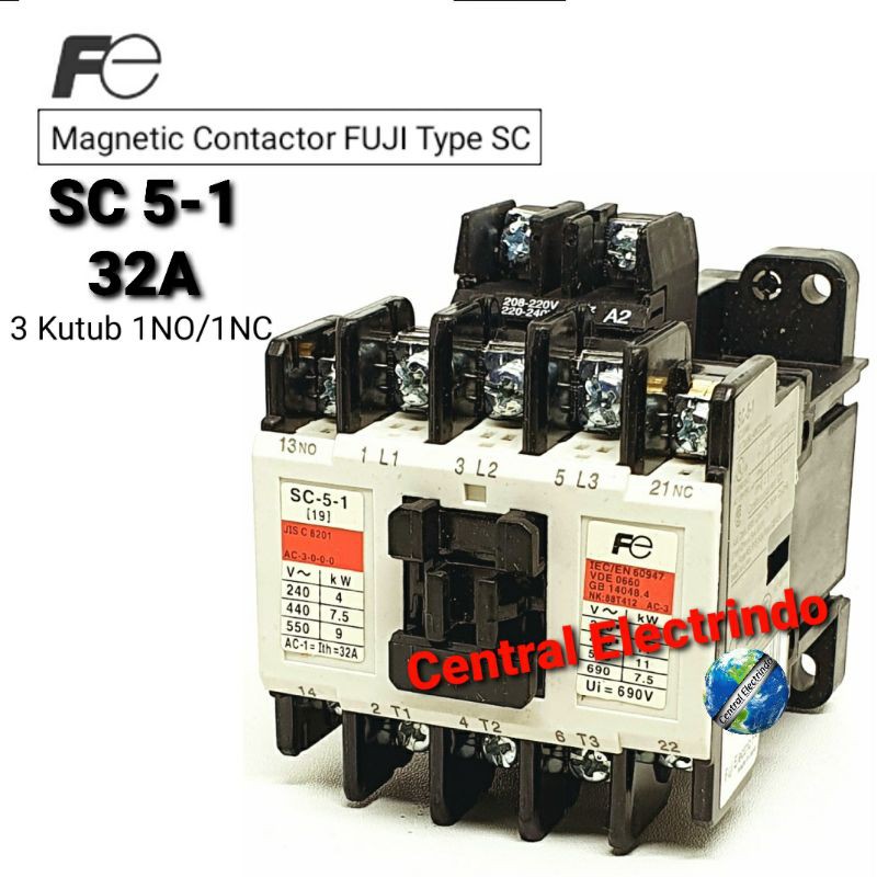 Jual Magnetic Contactor SC 5-1 AC 220V. | Shopee Indonesia