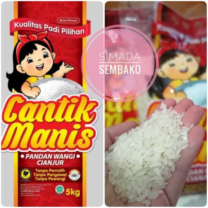 Jual Beras Cantik Manis Pandan Wangi Cianjur 5Kg Premium Asli ...