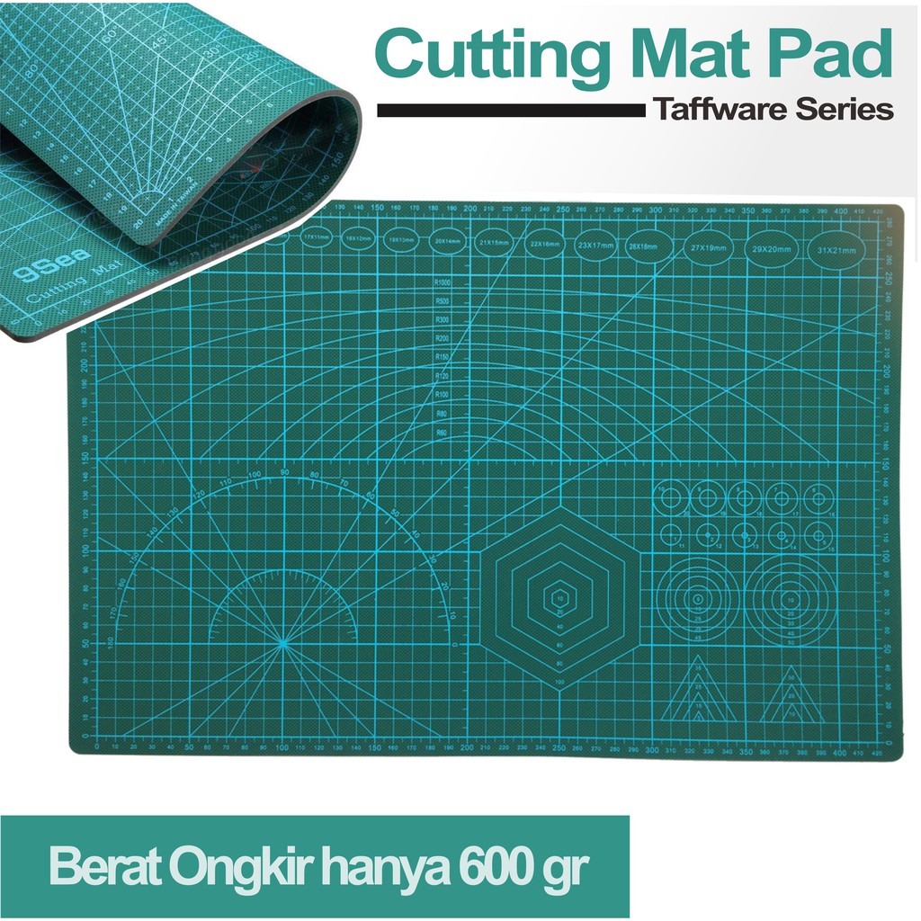 Jual Alas Potong Cutting Mat Work Hijau Pro Taffware Series A3 | Shopee ...
