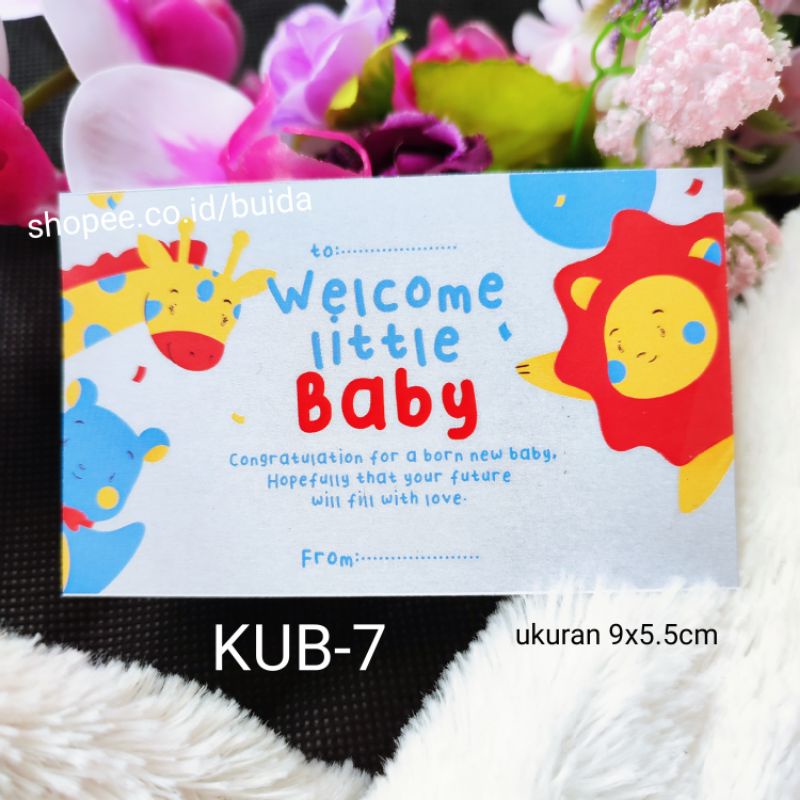 Jual Kartu Ucapan New Born Baby Welcome Little Baby Congratulation Selamat lahiran bayi dekorasi ...