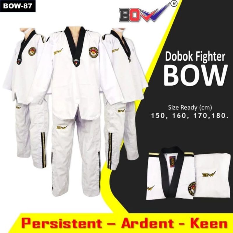 Jual Dobok BOW Fighter Kyorugi Gold Seragam Baju Taekwondo Senior ...