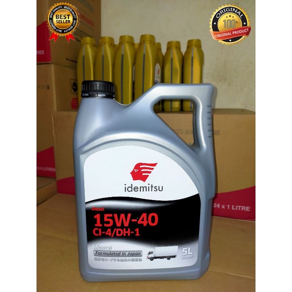 Jual OLI MOBIL DIESEL IDEMITSU 15W-40 CI-4/DH-1 DIESEL 5 Liter Formulated in Japan Pelumas Mobil ...