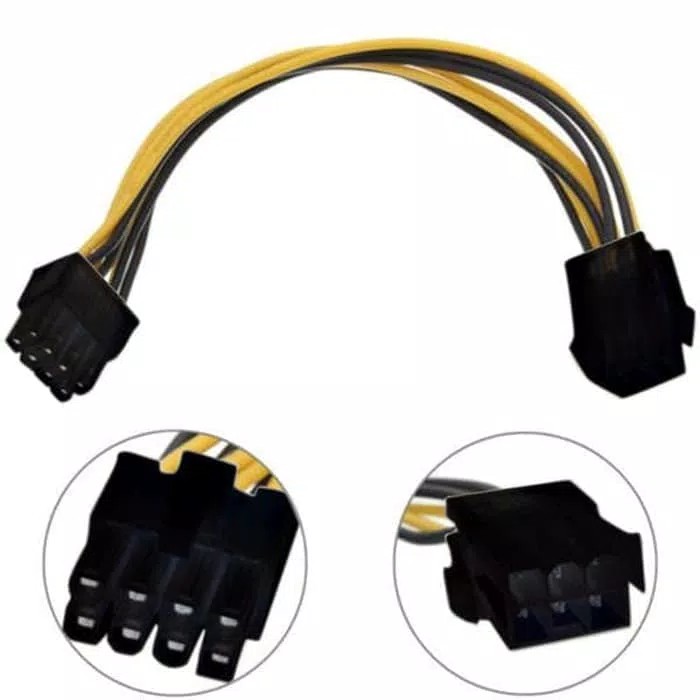 Jual Kabel Power Vga Adapter 6 Pin To 8 Pin - 6pin 8pin Pcie Pci-e ...