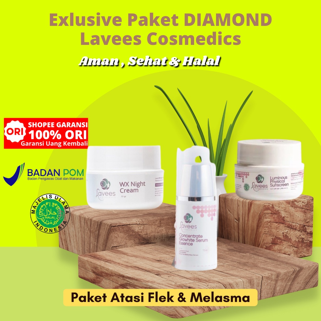Jual lavees skin care paket Diamond flek hitam melasma serum laves ...