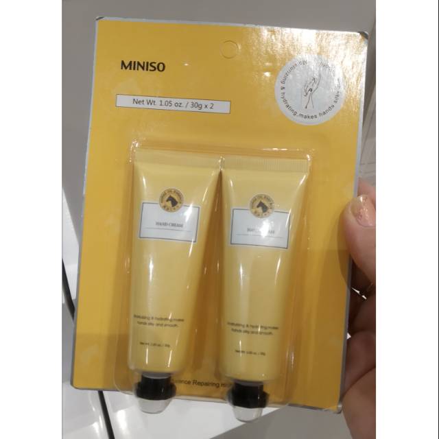 Jual MINISO ! HORSE OIL ESSENCE HAND CREAM 30g. hand cream miniso murah ...