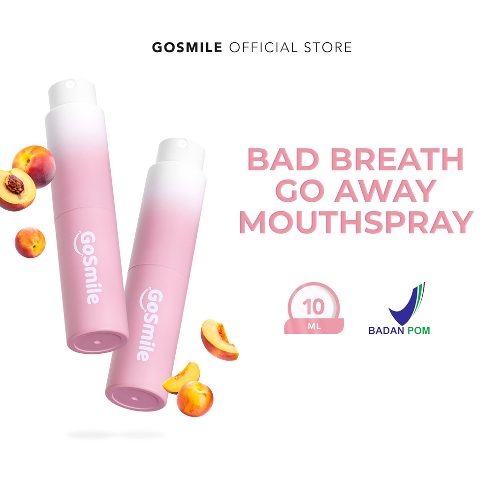 Jual Go Smile Bad Breath Go Away Mouthspray Peach - Mouth Spray Mulut ...