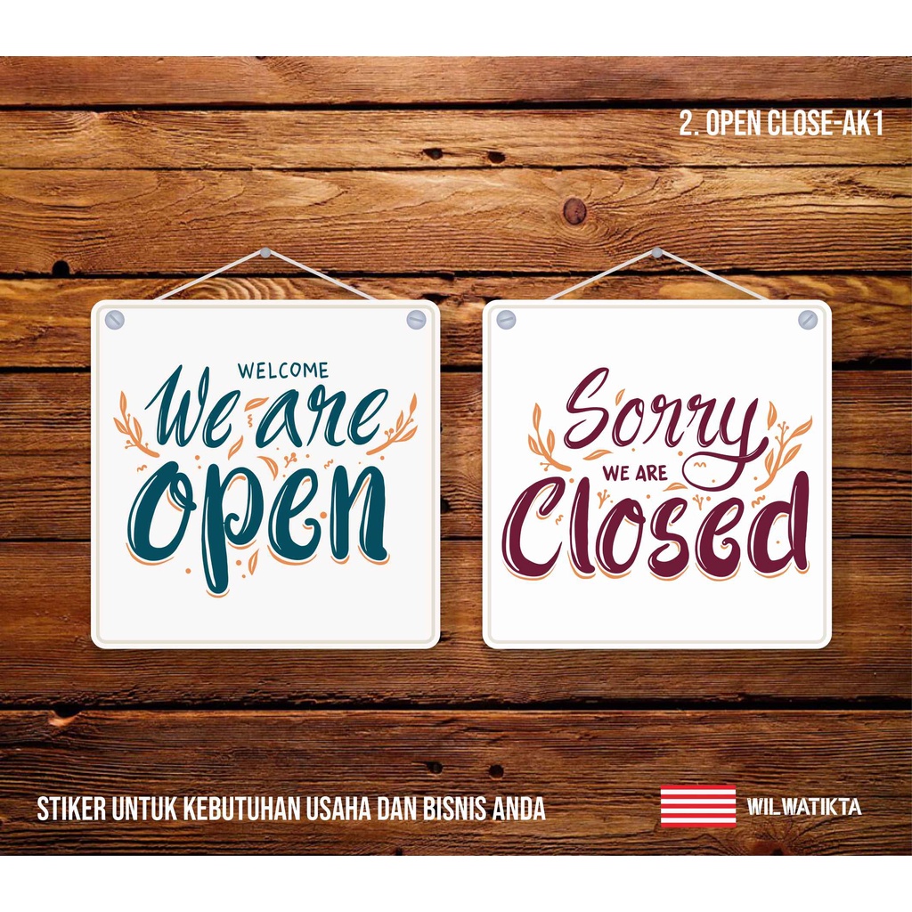 Jual Custom Open Closed | Desain Elegan | | Sign Board Acrylic | Shopee ...
