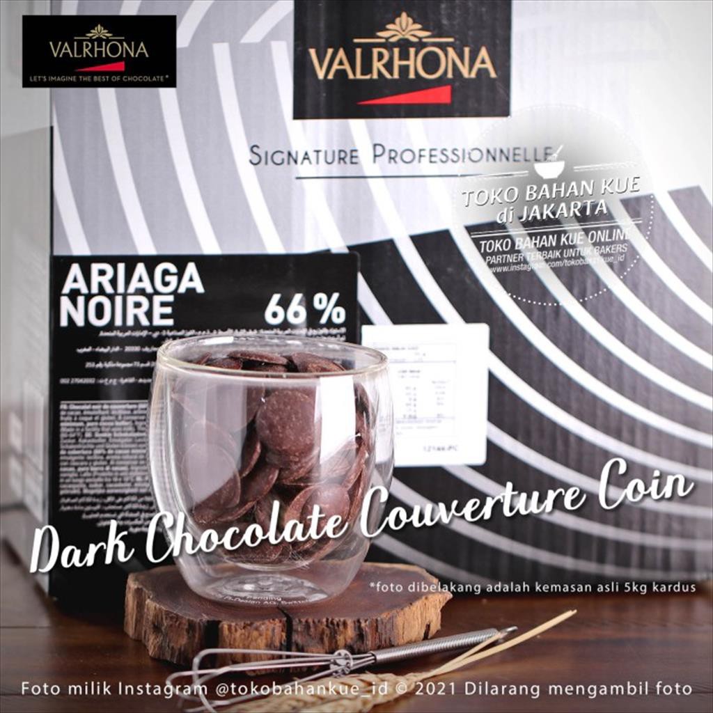 Jual Valrhona Ariaga Noire 66% 100gr Dark Chocolate Couverture Coin ...