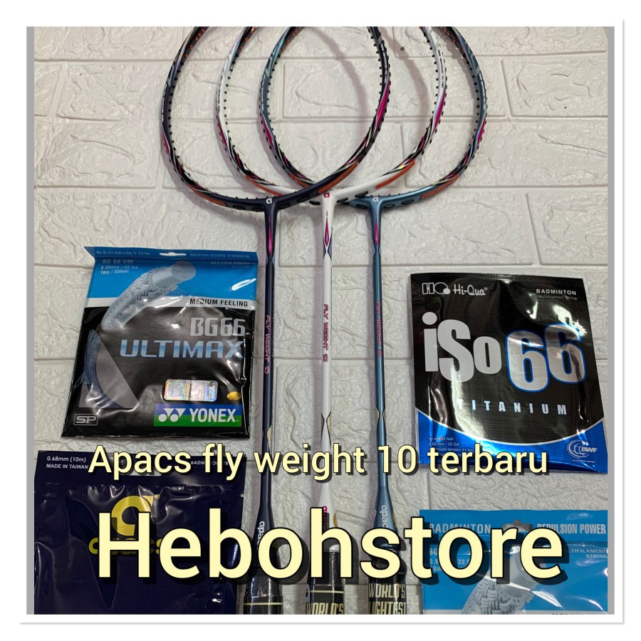 Jual Raket Badminton APACS NEW FLY WEIGHT 10 +grip ORIGINAL | Shopee ...