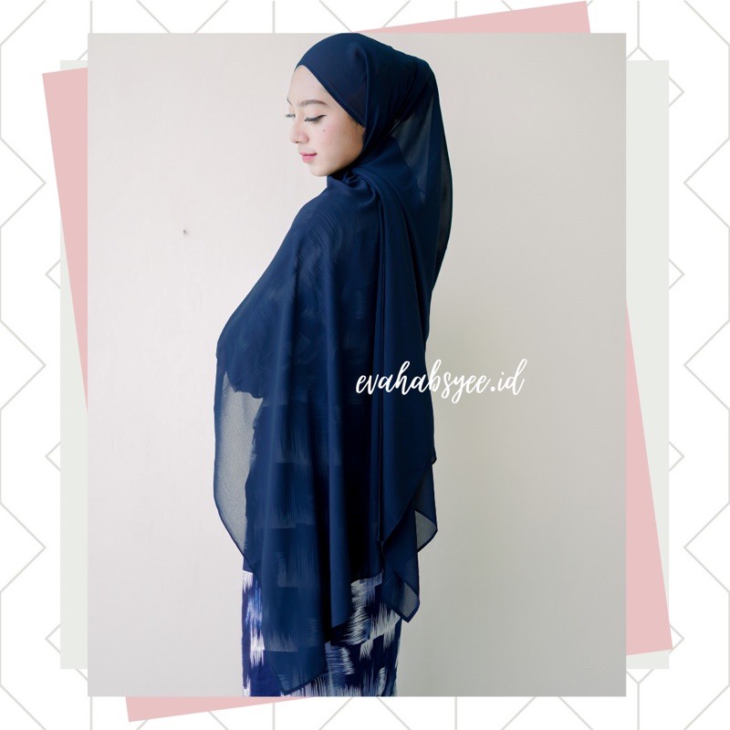 Jual PASHMINA NAVY BLUE Pashmina biru dongker segiempat biru tua ...