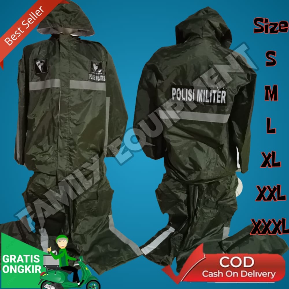Jual Jas Hujan Polisi Militer Setelan | Jas Hujan Polisi | Jas Hujan ...