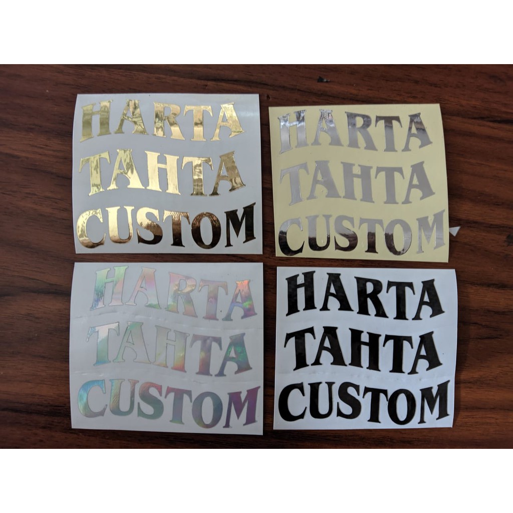 Jual Sticker cutting HARTA TAHTA CUSTOM /bisa pesan terserah anda(bebas ...