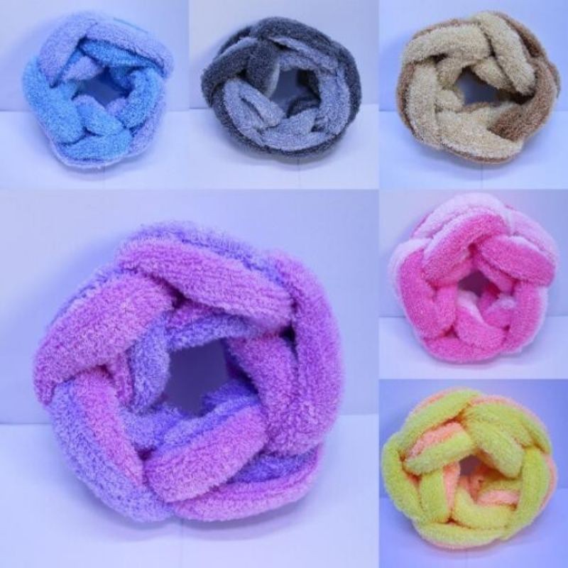 Jual IKAT RAMBUT isi 6pcs DONUT HANDUK KUNCIR HIJAB HANDUK LILIT ...