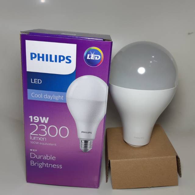 Jual Lampu Philips LED Bulb 19-160W Watt E27 6500K 230V Putih Asli Original | Shopee Indonesia