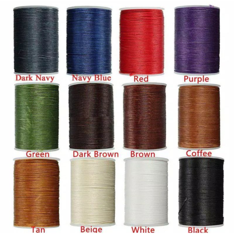 Jual Galaces Waxed Thread Benang Kerajinan Kulit 0.8 mm 78m Polyester ...