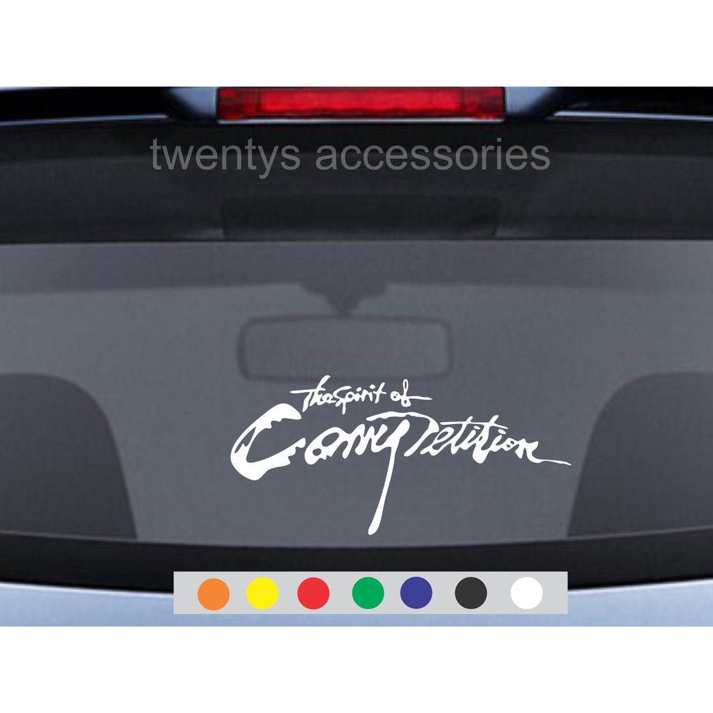 Jual Stiker Kaca Mobil Sticker THE SPIRIT OF COMPETITION Stiker Cutting ...