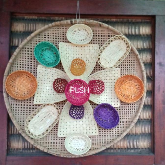 Jual New Hiasan Dinding Anyaman Bambu Tradisional Ty Jikloshop | Shopee ...
