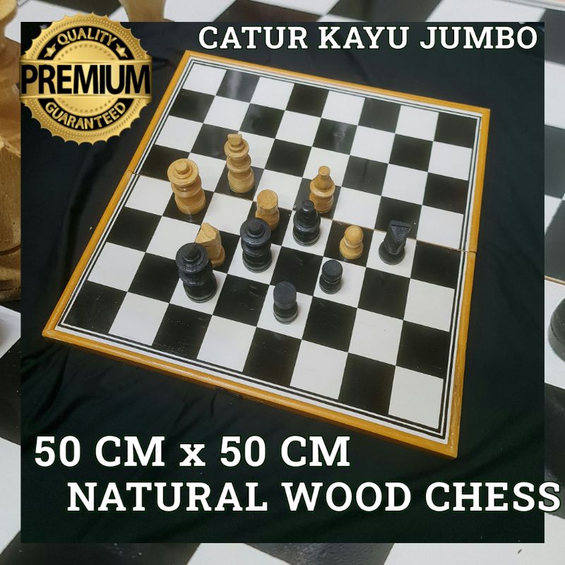 Jual JUMBO CATUR KAYU BESAR PREMIUM WOOD FINISHING CHESS | Shopee Indonesia