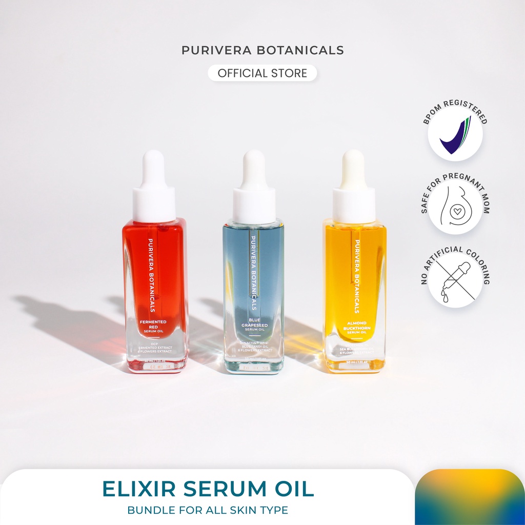 Jual Purivera Elixir Serum Oil Package (Brightening, anti-acne, anti ...