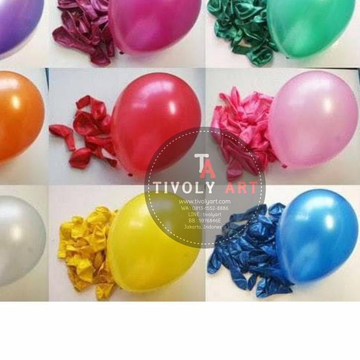 Jual Balon Metalik PERPACK / Balon Latex Karet 12 Inch Perpack isi 100 ...