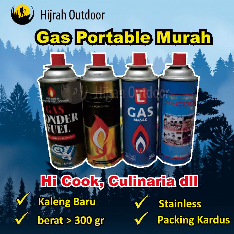 Jual Tabung Gas Portable Refil / Gas Hi Cook / Kaleng Gas isi | Shopee ...