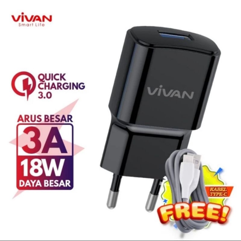 Jual Quick Charger Power Oval 3.0 II Free Kabel Type C | Shopee Indonesia