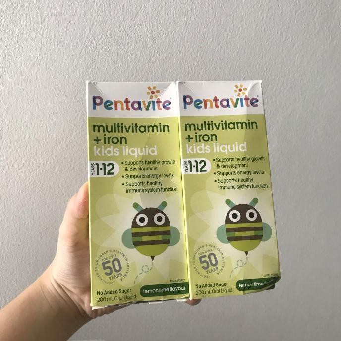 Jual VITAMIN ANAK PENTAVITE MULTIVITAMIN + IRON LIQUID TERBARU | Shopee ...