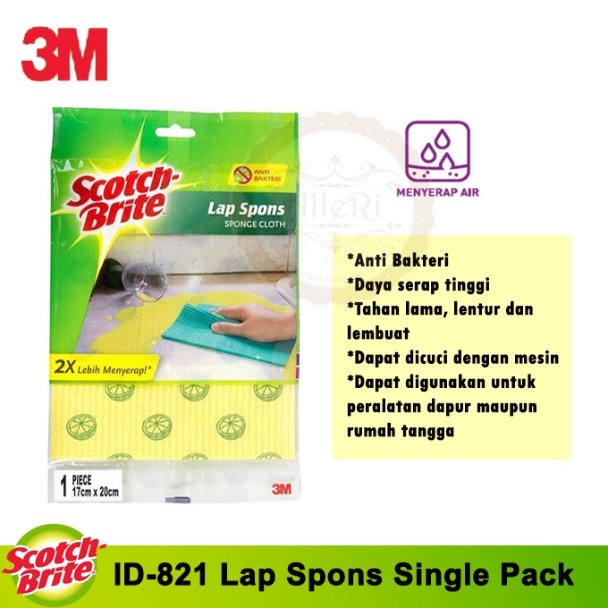 Jual 3M Scotch Brite ID 821 Lap Spons Single Pack | Shopee Indonesia