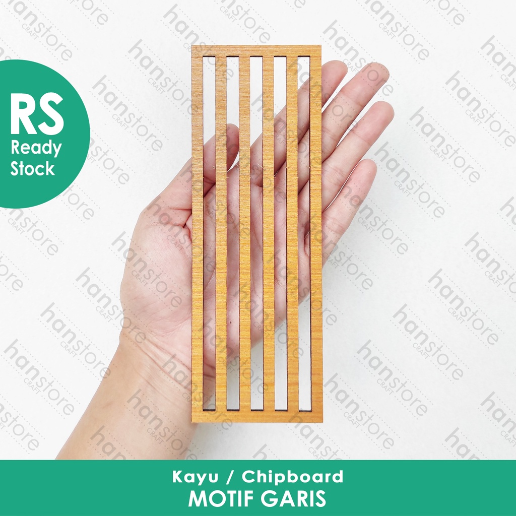 Jual RS Ornament Segi empat Motif Garis Kayu Plywood / MDF / Triplex ...