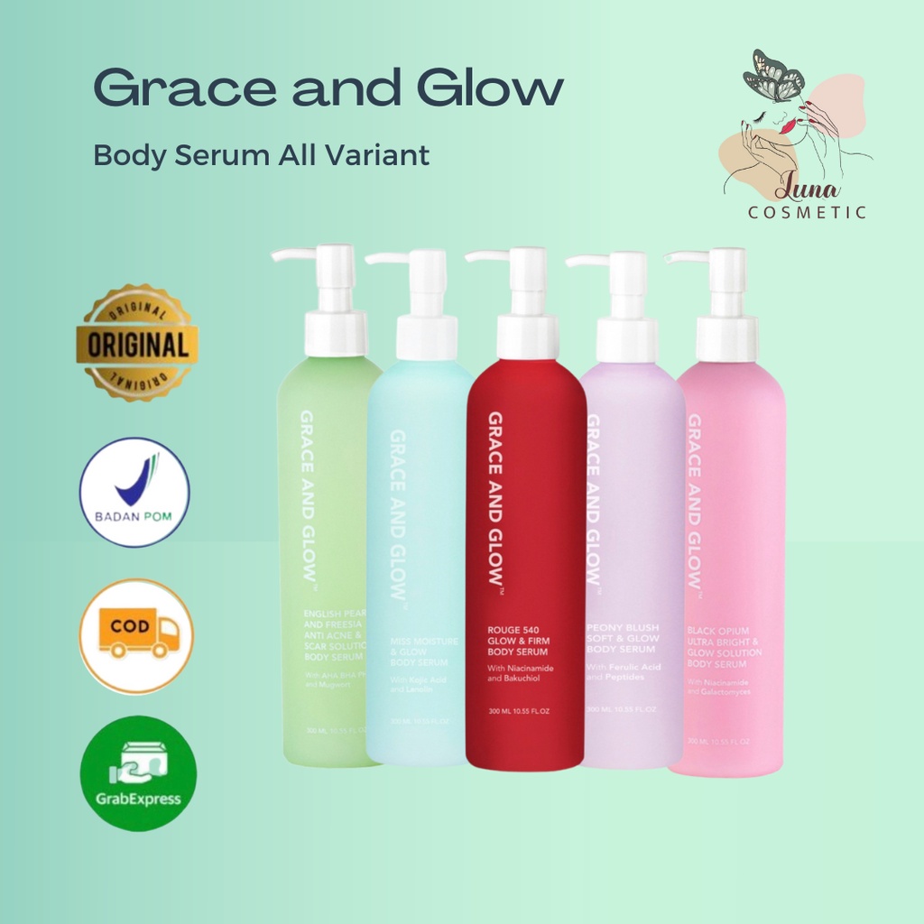 Jual Grace and Glow Body Serum Black Opium / English Pear / Miss ...