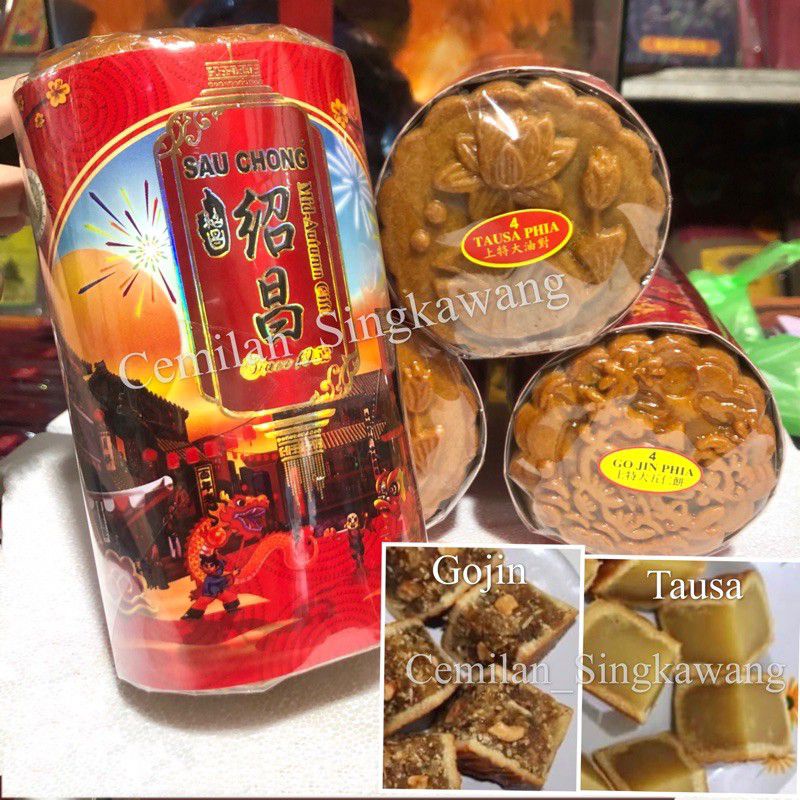 Jual kue bulan / mooncake pia jumbo rasa tausa dan gojin / suicin khas ...