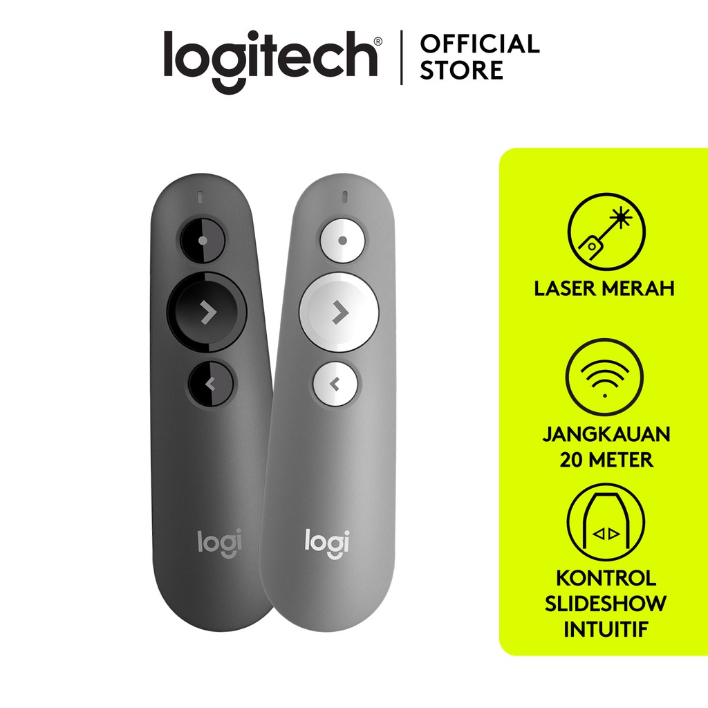 Jual Logitech R500s Remote Pointer Presenter Wireless / Bluetooth dengan Laser Merah | Shopee ...