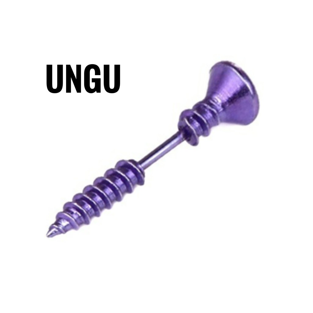 Jual Anting Tindik Model Sekrup Gaya Punk untuk Pria | Shopee Indonesia