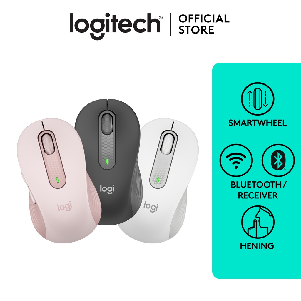 Jual Logitech Signature M650 Mouse Wireless Bluetooth Silent | Shopee ...