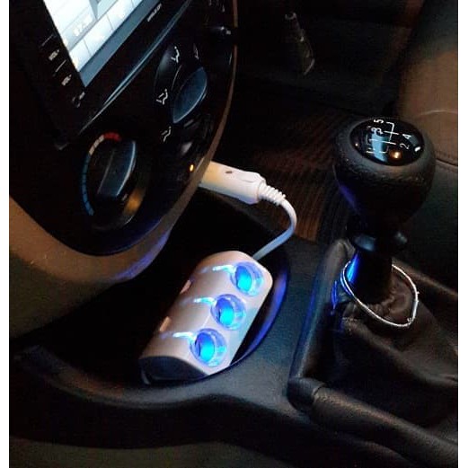 Jual Colokan LIGHTER ROKOK 3 LUBANG usb charger TRIPLE SOCKET CIGGARATE ...