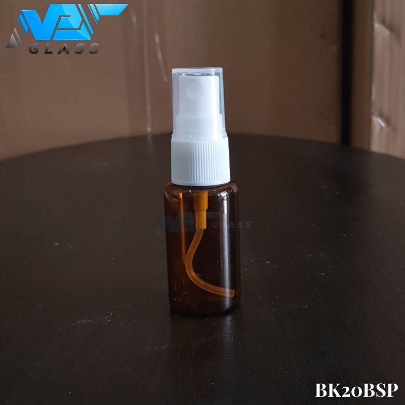 Jual botol spray 20ml kaca coklat / amber / botol kaca 20ml tutup spray ...