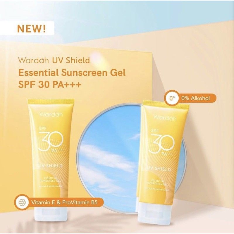 Jual Wardah UV Shield Essential Sunscreen Gel SPF 30+++PA 40ml | Shopee Indonesia