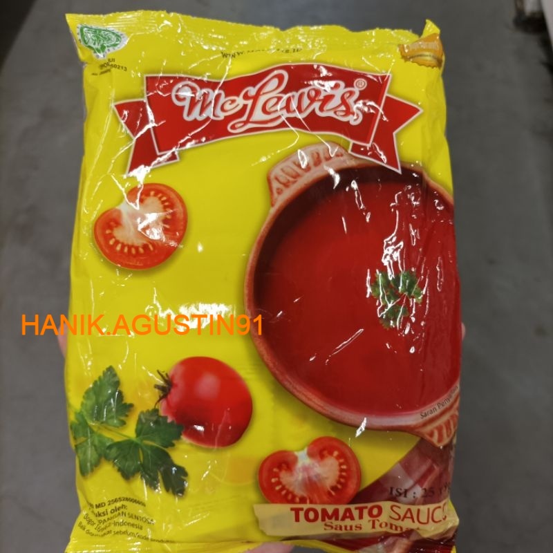 Jual Mc Lewis Tomato Sauce Sachet - 25x9g / Mc Lewis Saus Tomat Sachet ...