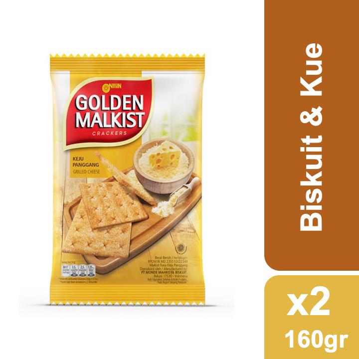 Jual Nissin Golden Malkist Crackers Grilled Cheese 10 x 16 gr - 2 pcs ...