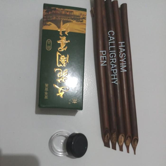 Jual paket handam potong + tinta cina 100 gr + tempat tutul tinta ...