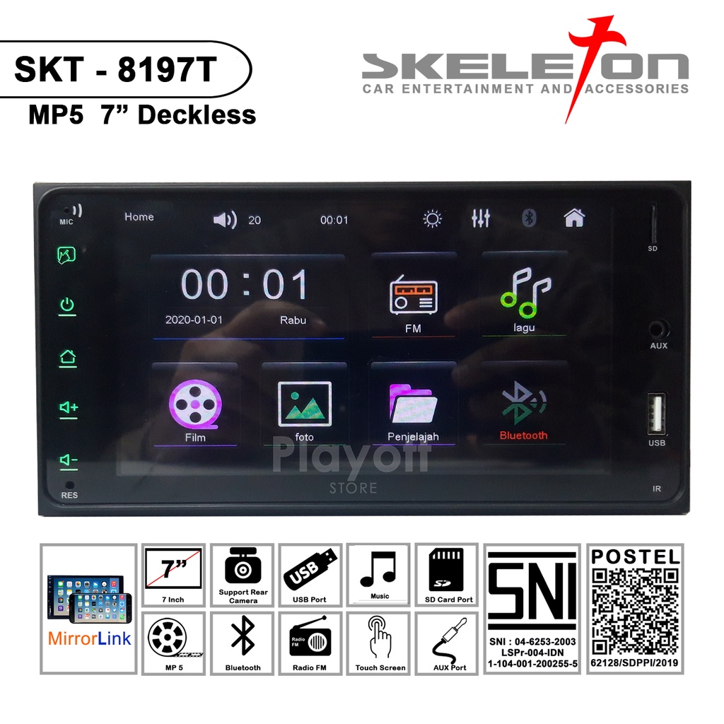 Jual Tape Mobil Plug n Play Toyota Double Din 7 Inch Skeleton | Shopee ...