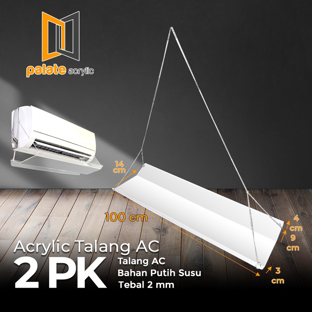 Jual AKRILIK PENAHAN HEMBUSAN AC TALANG AC 2PK - 2MM - PUTIH SUSU ...