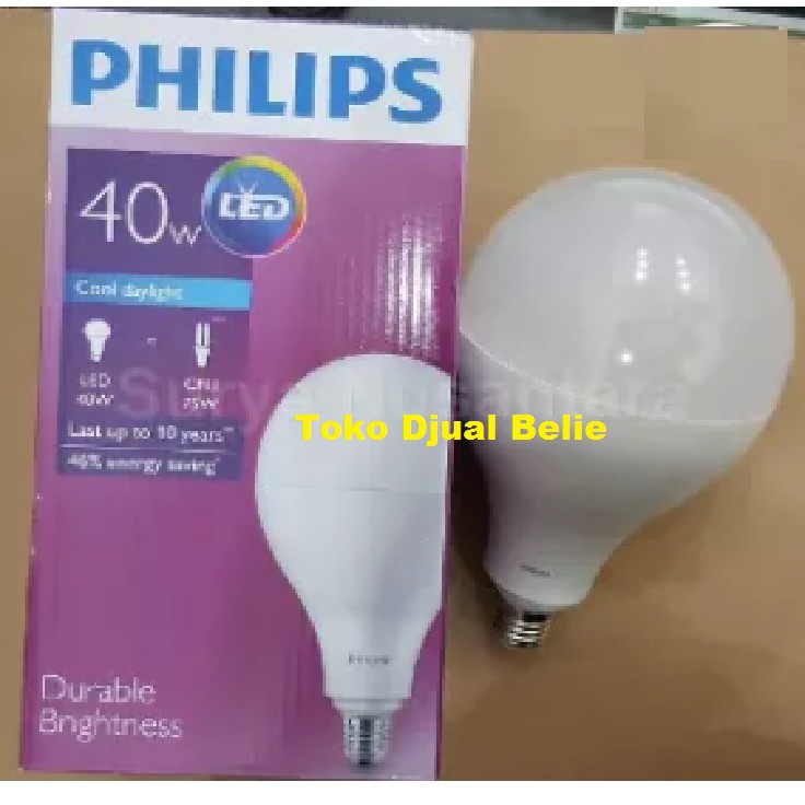Jual PHILIPS LED Bulb 40 W 5000 Lumen A130 6500 K E27 220-240 V ...