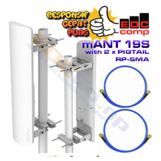 Jual Mikrotik MTAS-5G-19D120 Sector Antenna mANT 19S + 2 x Pigtail RP ...
