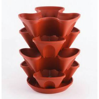 Jual Pot Bunga Tanaman Susun Vertikal 4 tingkat vertikal Gantung Green ...