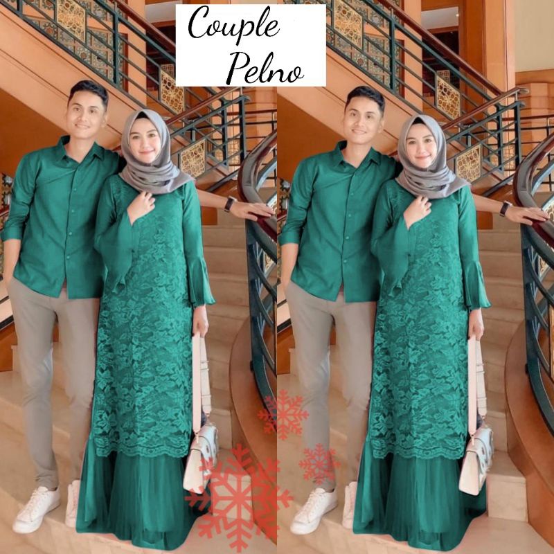 Jual Baju Gamis Dress Brukat Brokat Pesta Kondangan Muslim PELNO Couple ...