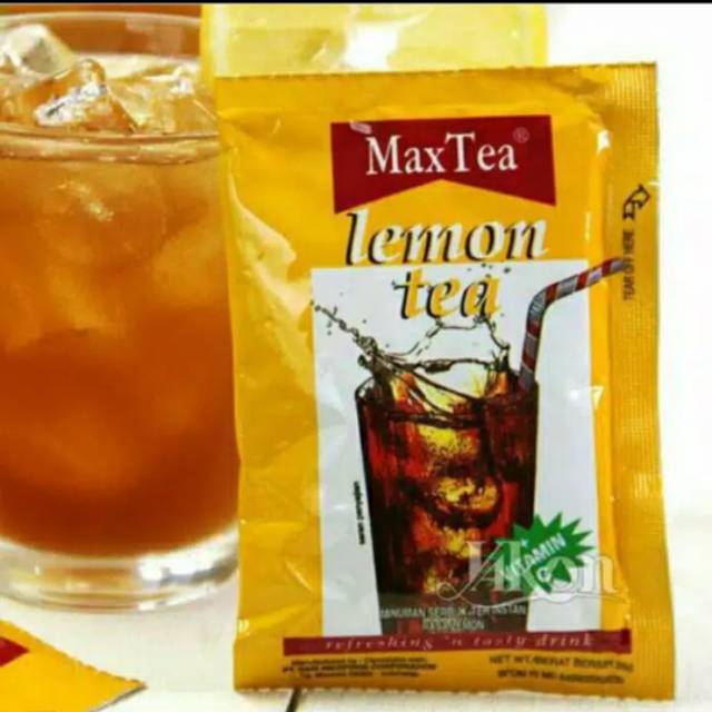 Jual (RCG) Max Tea Lemon Tea Renceng (10 pcs x 25 gram) | Shopee Indonesia